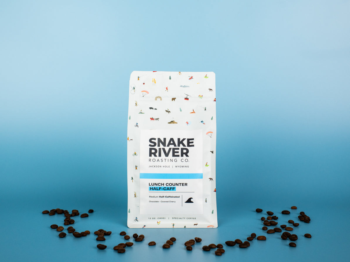 Lunch Counter Half-Caff Coffee: Perfect Balance to Caffine | SRRC– Snake River Roasting Co
